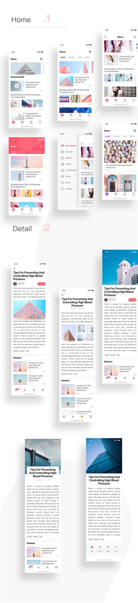 News APP UI Kit On Behance