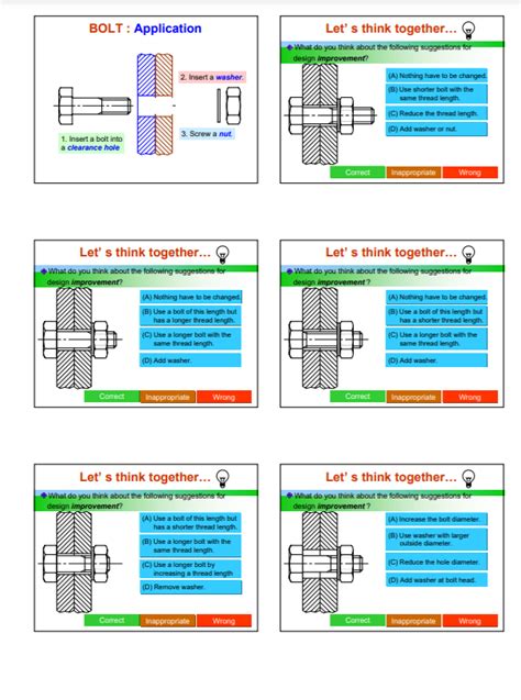Solved Bolt Application 2 Insert A Washer A Lets Think