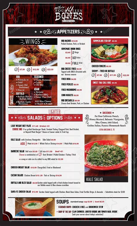 Menu At Wilkes 14 Bones Bbq Vero Beach