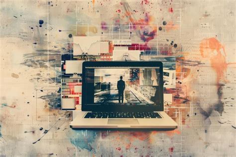 Create Website Design With Html On Computer For College Premium Ai Generated Image