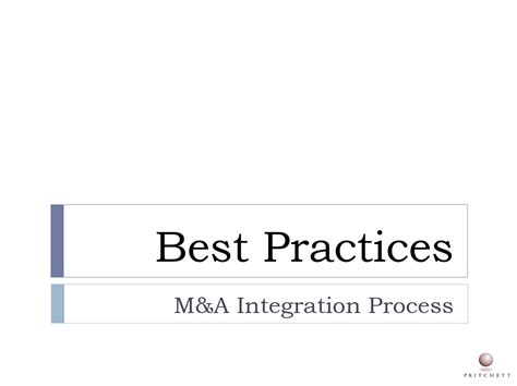 Post Acquisition Integration Process Managing End Of Integration