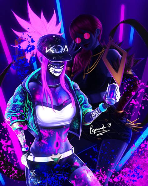 K Da Akali And K Da Evelynn By Paperwifu On Deviantart