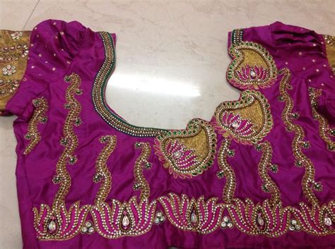 Lotus Work Blouse Patterns Fashion Statement Necklace
