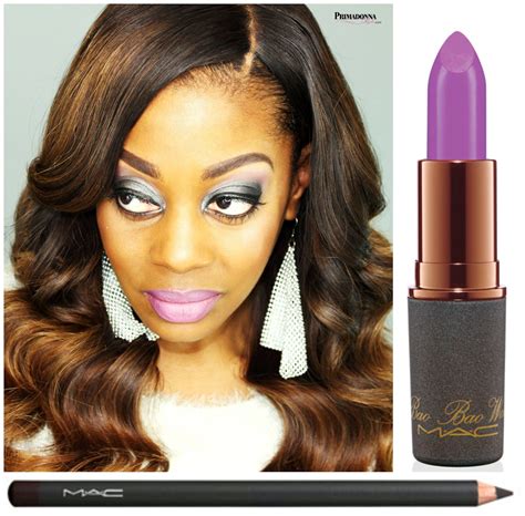 Mac Lavender Jade Lipstick With Mac Nightmoth Lip Pencil Beauty