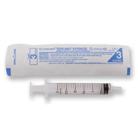 3 Ml Terumo Syringes Luer Slip Tip United Canada Inc