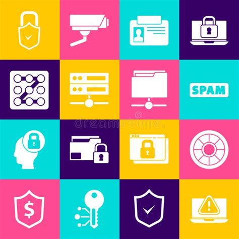 Set Laptop With Exclamation Mark Safe Spam Identification Badge