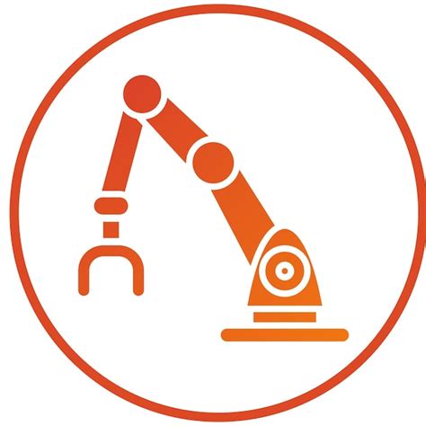 premium vector robotic arm icon style