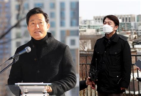 吳·安 단일화 샅바싸움 팽팽 토론회·여론조사 두고 신경전