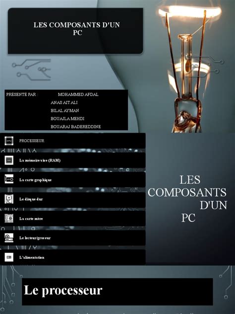 Les Composants Dun Pc Pdf Microprocesseur Multi Cœur Disque Dur