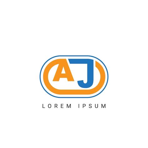 Ou Aj Ja Design De Logo De Lettre Avec Un Design De Logo Initial De