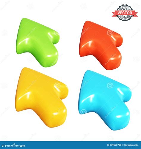 Set Of Mouse Pointers Arrows Or Computer Cursors Vector Illustration