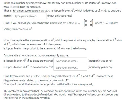Solved In The Real Number System We Know That For Any Chegg Com