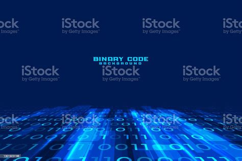 Data Stream Digital Binary Code Background Design Stock Illustration