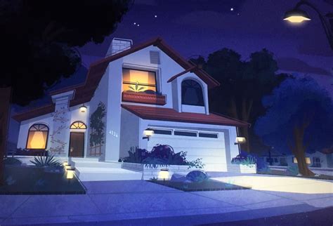 Animated House Wall Art