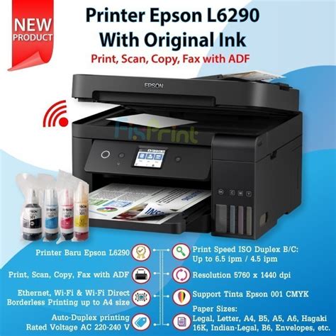 Jual Epsn Ecotank L6290 A4 Wi Fi Duplex All In One Ink Tank Printer
