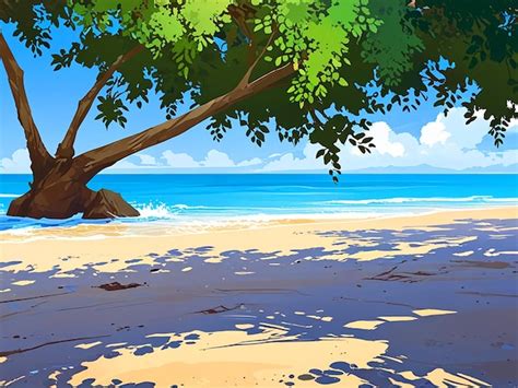 Beaches Nature And Landscape Background Premium Ai Generated Image