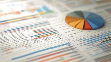 Data And Graphs In Spreadsheet Documents Premium Ai Generated Image