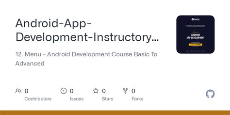 Github Android App Development Instructorymenu And Toolbar 12 Menu