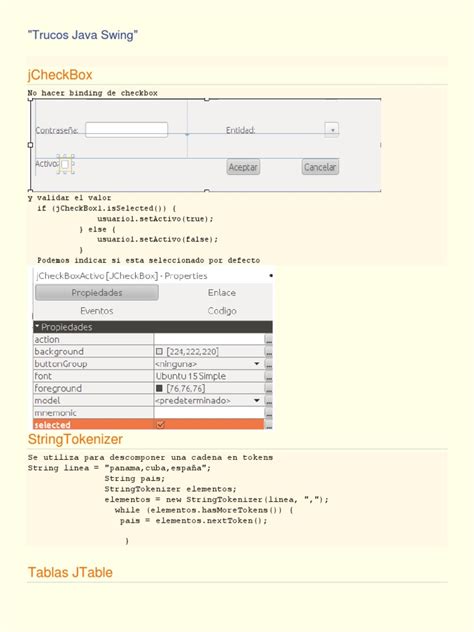 trucos java swing pdf java lenguaje de programación