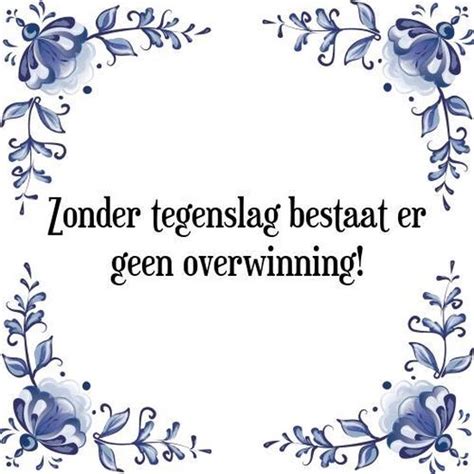 Tegeltje Met Spreuk Tegeltjeswijsheid Zonder Tegenslag Bestaat Er