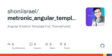 Github Shoniisraelmetronicangulartemplatev616 Angular 8 Admin