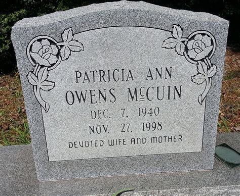 Patricia Ann Mccuin 1940 1998 Find A Grave Memorial