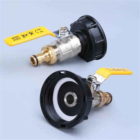 Ibc Tanque Adaptador De Metal Torneira Rosca Grossa Jardim Mangueira Conector Tanque De Água