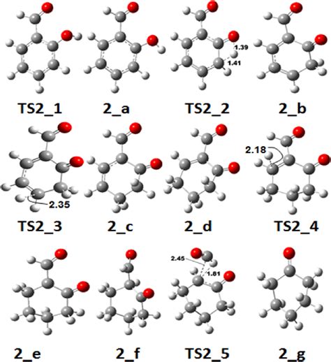 Optimized Molecular Structures Of Reaction Pathway 2 Download Scientific Diagram