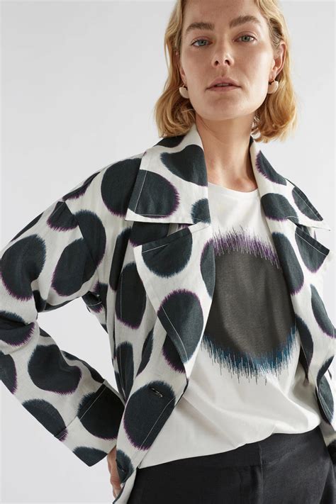 Elk Ero Trench Coat Soft Spot Print Miss Gladys Sym Choon