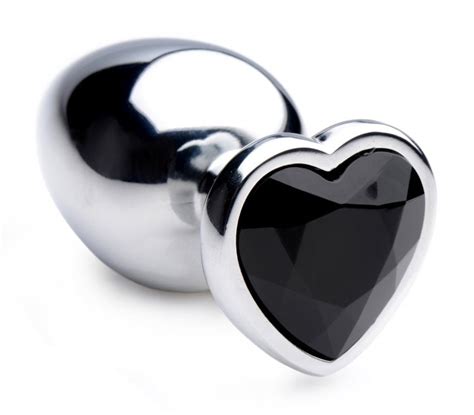 Black Heart Gem Anal Plug Large