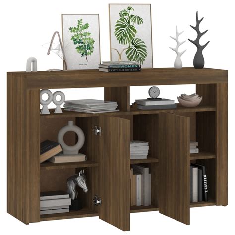 FAN Buffets bahuts Buffet avec lumières LED Chêne marron 115