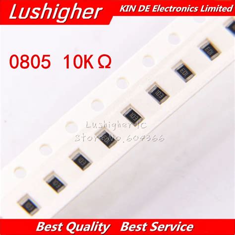 100pcs 0805 Smd Resistor 5 10k Ohm 103 1002 10000ohm Free Shipping In