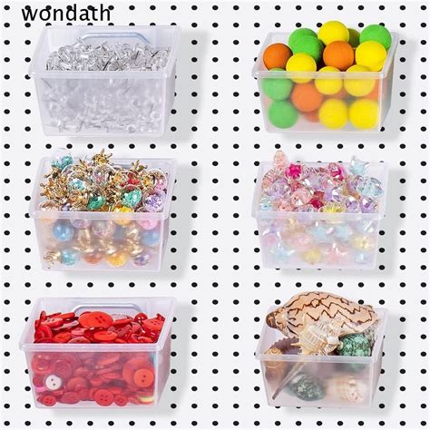 Wonda ตะขอ Pegboard ถัง Pegboard Pp กล่อง Pegboard ที่แบ่งประเภท