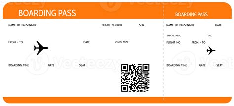 Air Ticket Airline Boarding Pass Template Modern Flight Card Blank