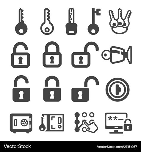 Keylock Icon Royalty Free Vector Image Vectorstock