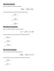 4 Worksheet Docx Alpha Decay Equations Here Is An Example Of An