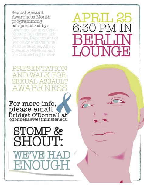 Flyers For Sexual Assault Awareness Month 2012 By Milan Ginocchi At