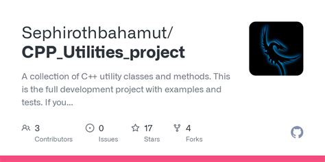 github sephirothbahamut cpp utilities project a collection of c