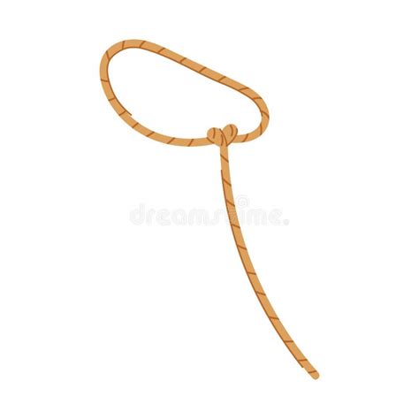 Line Lasso Cartoon Vector Illustration Stock Vector Illustration Of