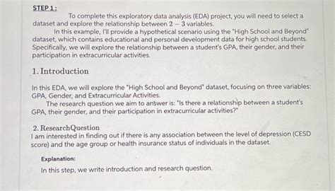 Solved STEP 1 To Complete This Exploratory Data Analysis Chegg