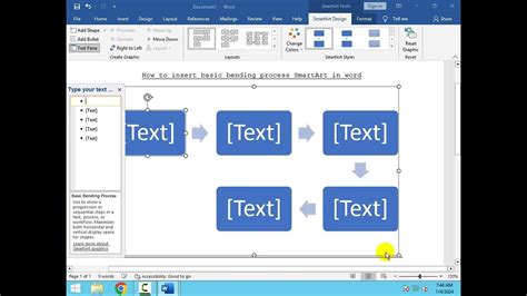 How To Insert Basic Bending Process Smartart In Word Youtube