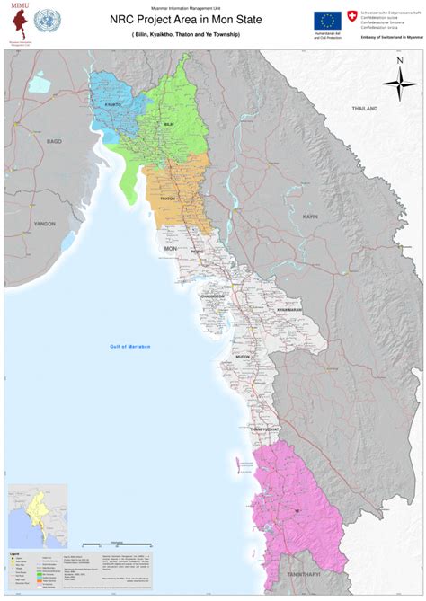 Myanmar Nrc Project Area In Mon State Bilin Kyaiktho Thaton And Ye