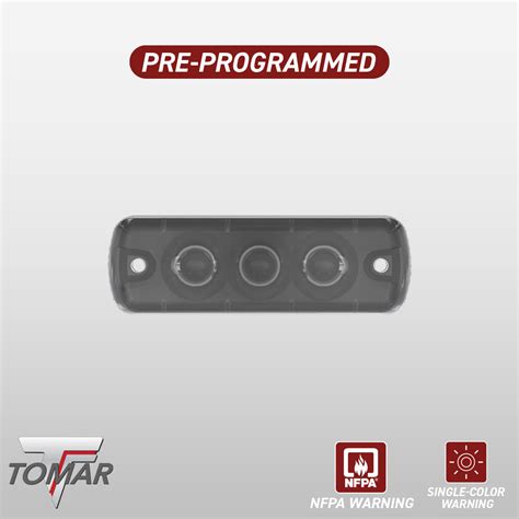 Rect 13 Series Single Color Pre Programmed Warning Led Light Tomar Automotive
