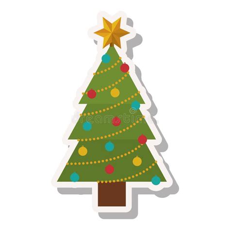 Christmas Pine Tree Stock Vector Illustration Of Nature 79789633