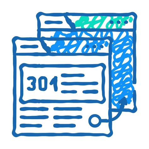 301 Redirect Seo Icon Doodle Illustration 49841240 Vector Art At Vecteezy
