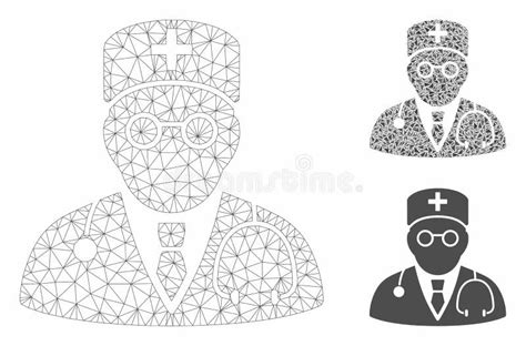 Physician Vector Mesh 2d Model And Triangle Mosaic Icon Stock Vector Illustration Of Clinic