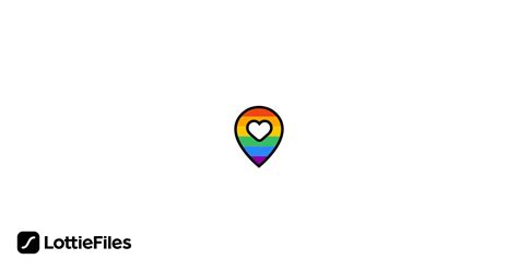 Lottiefiles による無料の Pride Love Found Here Location Pin アニメーション Lottiefiles