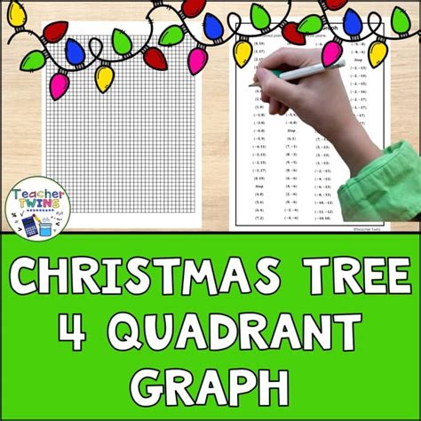 Christmas Tree Four Quadrant Coordinate Plane Graphing Activity Tpt