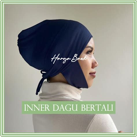 Inner Warda Dagu Bertali Tie Back Gred A Jersey Cotton Inner Tudung