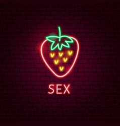 Neon Sex Shop Red Sexy Symbol Banner Royalty Free Vector